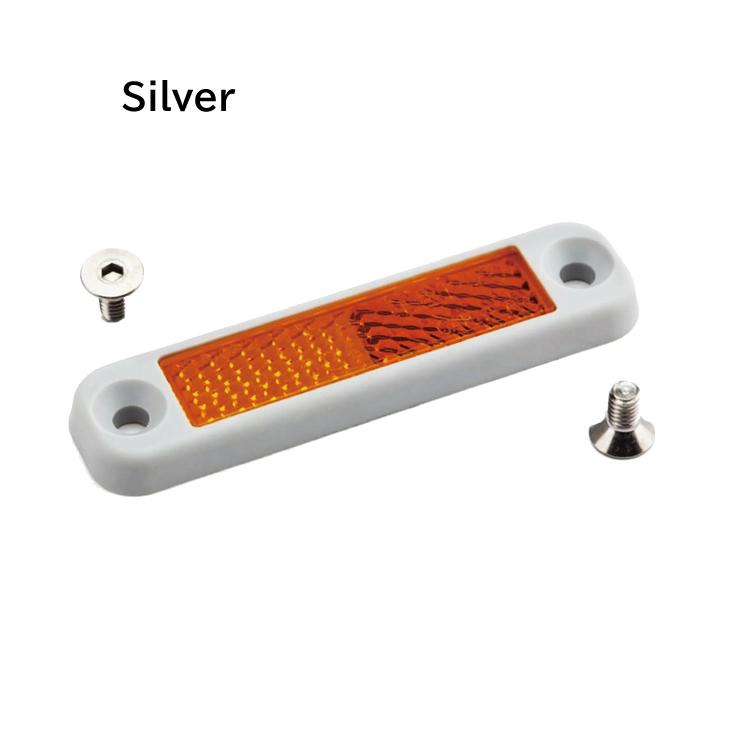 BROMPTON ブロンプトン Replacement folding pedal reflector - MK2 交換用フォールディングペダル リフレクターMK2 ブラック/シルバー ...