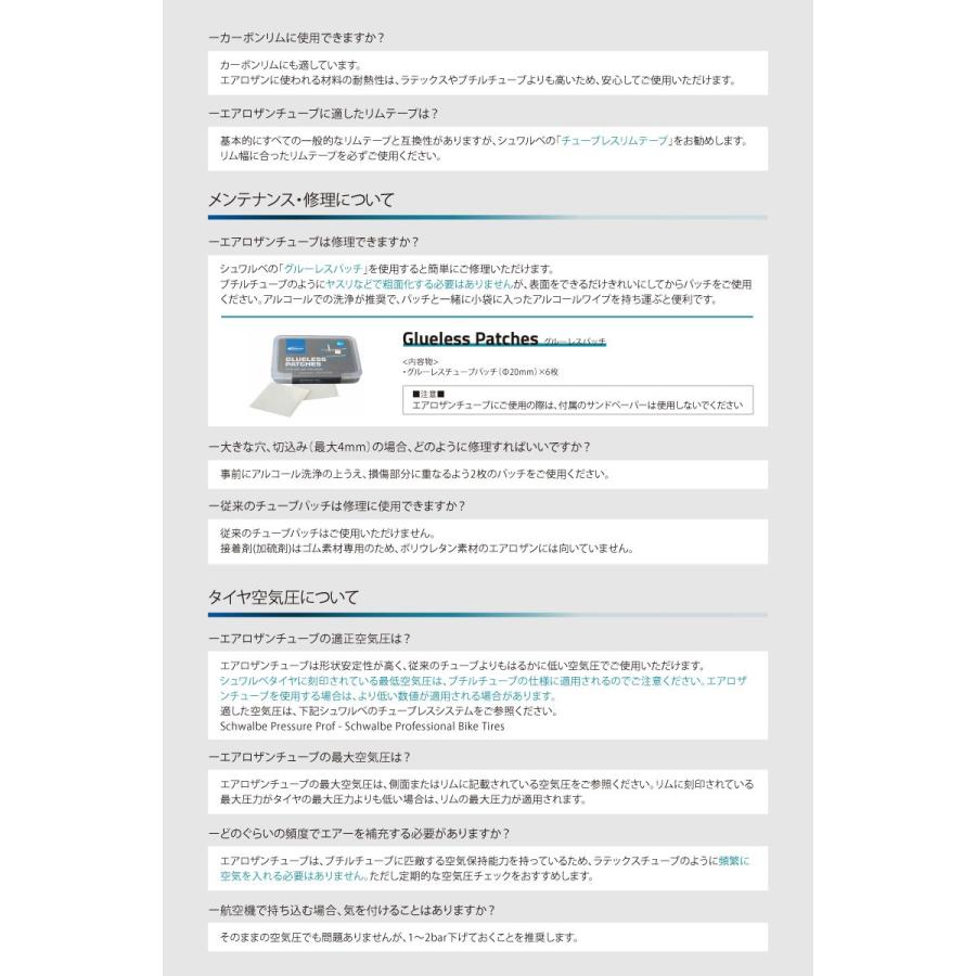 SCHWALBE シュワルベ AEROTHAN TUBE エアロザン チューブ 20E-SV 700C ETRTO:23/28-622 仏式 ...