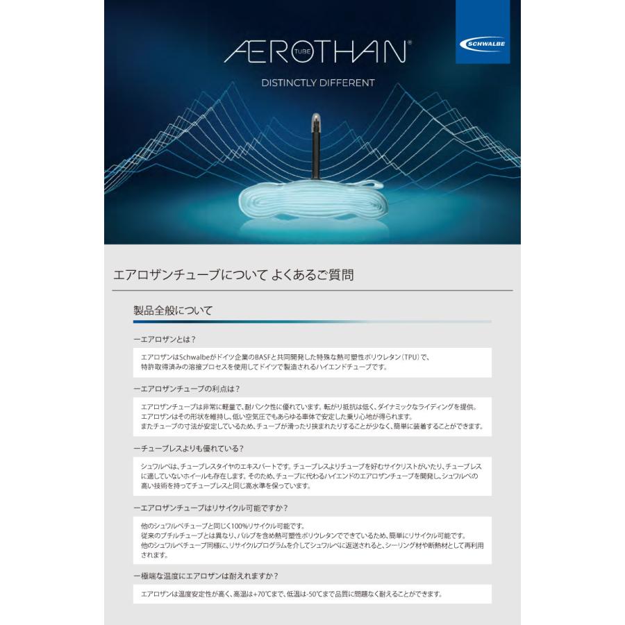SCHWALBE シュワルベ AEROTHAN TUBE エアロザン チューブ 20E-SV 700C ETRTO:23/28-622 仏式 ...