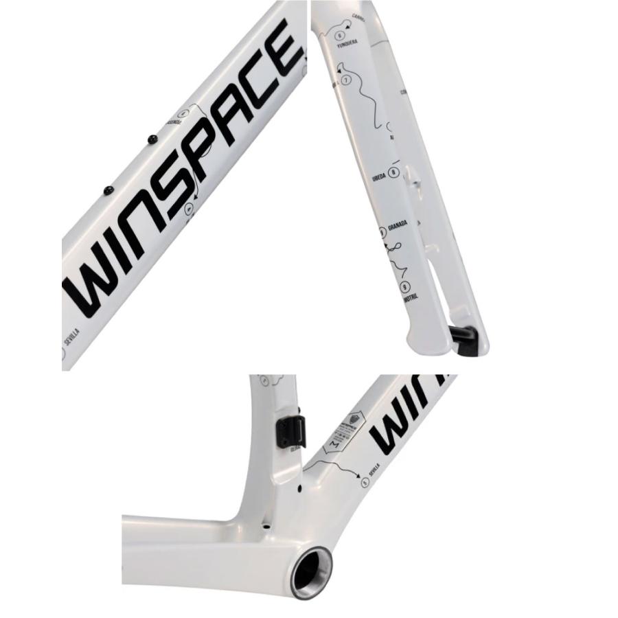 WINSPACE ウィンスペース T1550 2ND GEN FRAME SET フレームセット ホワイトブラック : 自転車館びーくる ...