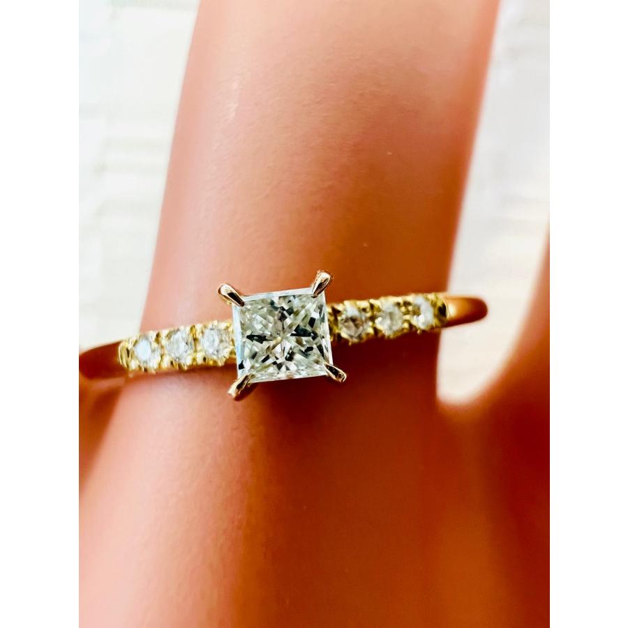 ☆スクエアカットダイヤモンド ☆K18 1.44g D0.10ctD0.03ct サイズ12 ve2314oyd : ヴェールヤフーショップ - 通販 - Yahoo!ショッピング