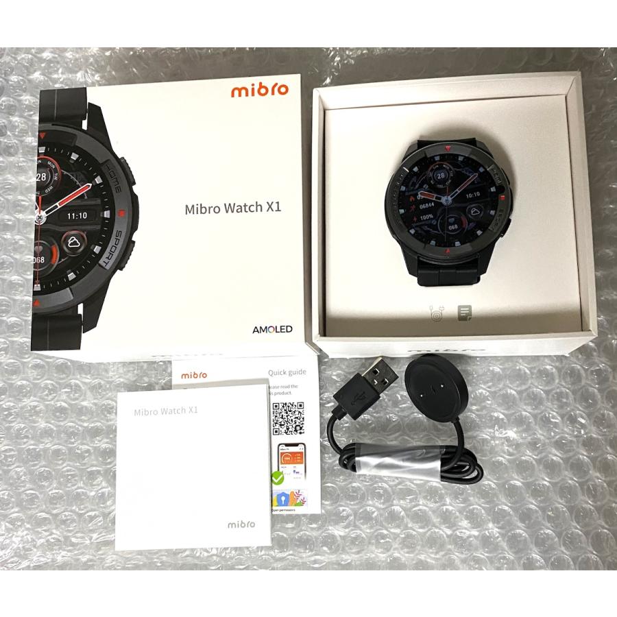 クーポン有 Mibro Watch X1 スマートウォッチ 常時表示可能 タフモデル 本体セット Bluetooth 24時間 心拍数 ...