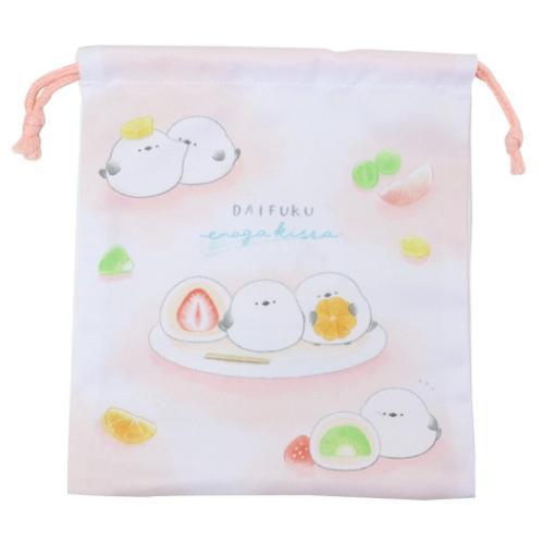 巾着袋 マチ付き巾着 きんちゃくポーチ だいふくエナガ 喫茶 カミオジャパン 新学期準備 かわいい : 雑貨&アートの通販店 ベルコモン ...