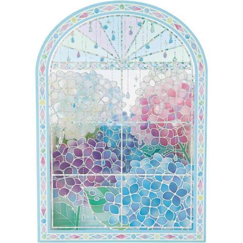 シヨカ JES 18-5 立体カード グリーティングカード 初夏 透明素材窓の奥にアジサイ サンリオ 多目的 : 雑貨&アートの通販店 ベルコモン - 通販 - Yahoo!ショッピング