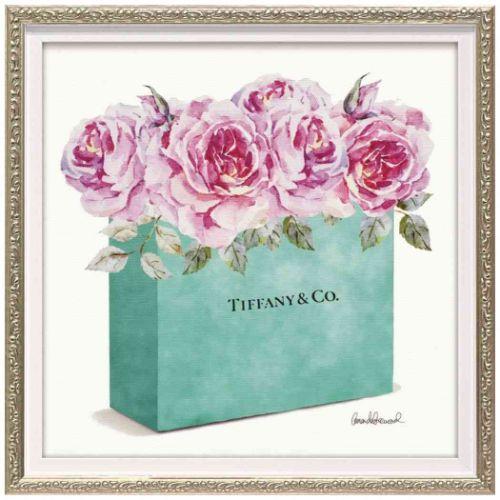 オマージュキャンバスアート アートフレーム ショッピング バッグ ブーケ スクエアSS アマンダグリーンウッド ユーパワー BC-05808 ...