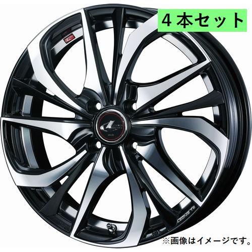 個人宅発送可能 ウエッズ Weds 15×5.5J +50 4穴 PCD100 PBMC ホイール 4本セット LEONIS TE レオニス ...