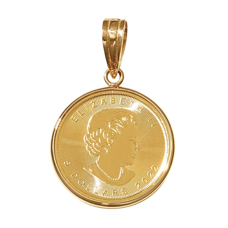 K18/K24 K18 18金 メイプルリーフ/エリザベス コインペンダント ジュエリー 403308080086 : べリテYahoo!ショップ - 通販 - Yahoo!ショッピング