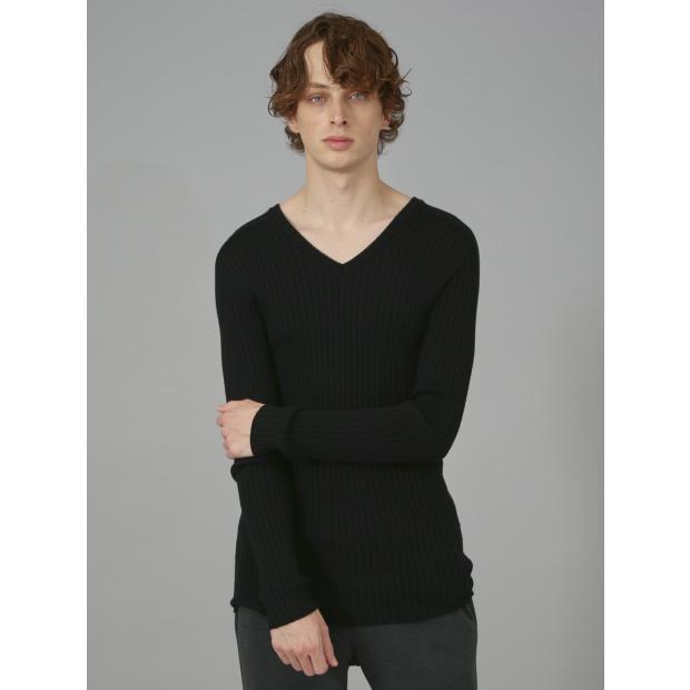 5351 POUR LES HOMMES 20%OFF ホールガーメントVネックニット ブラック