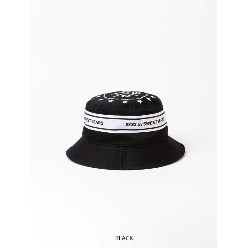 SY32 by SWEET YEARS バケットハット ブラック TAPE DESIGN BUCKET HAT BLACK エスワイサーティト ...