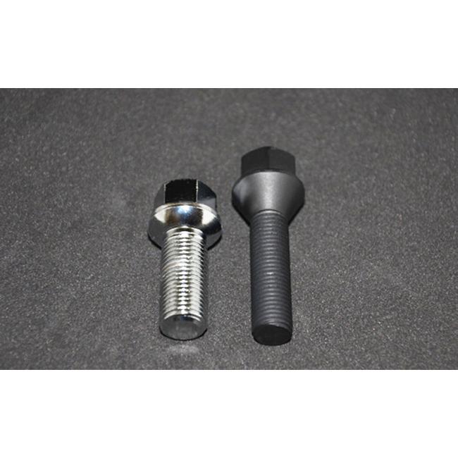 IID製 スペーサーボルト クローム ブラック ホイール ロング 10本 M14×P1.5 R13 球面 首下 27mm/32/38/42/47/52mm BMW AUDI : vertech ...