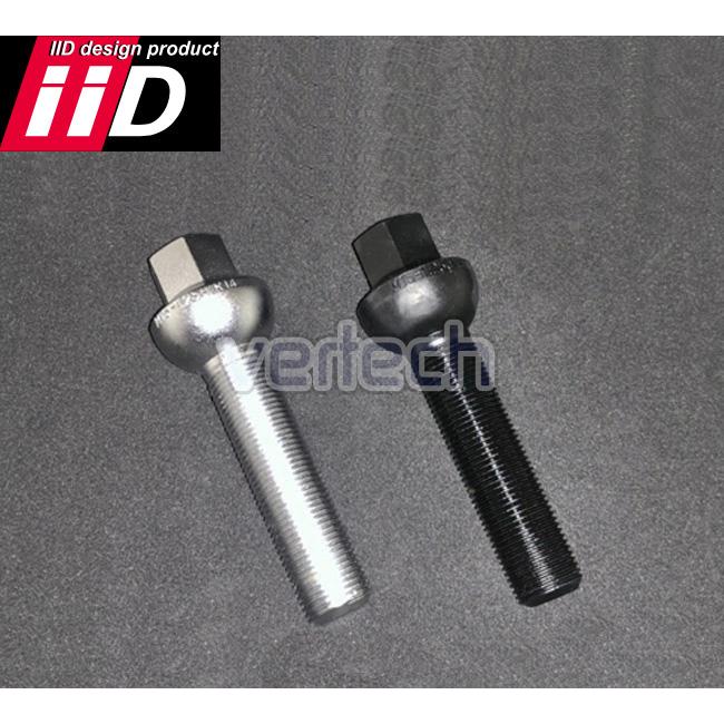 IID製 スペーサーボルト クローム ブラック ホイール 10本 M15×P1.25 R14 球面 首下 45mm/50mm/55mm/60mm/65mm/70mm BENZ ...