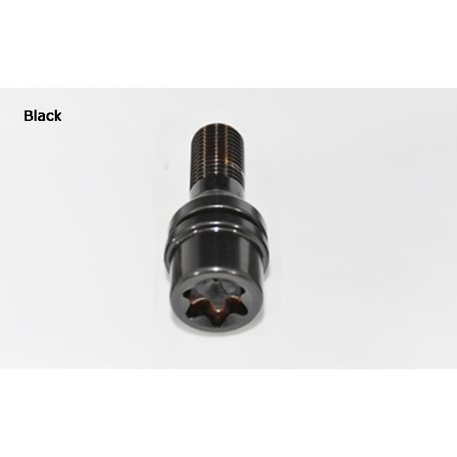 iid Titanium Wheel Bolts チタンボルト 20本 M14×P1.5 M14×1.25 60°テーパー ブラック ポリッシュ Torx トルクス 強化ボルト IID製 ...