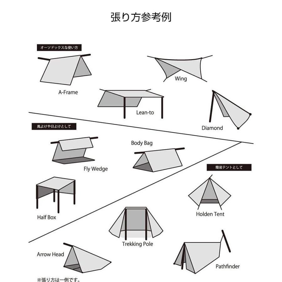 レクタタープ タープ キャンプタープ 天幕 日除けシェード サンシェルター 210T素材 ブラックコーディング 19箇所ループ 軽量 防水 4x4m 収納バック : Vertex one ...
