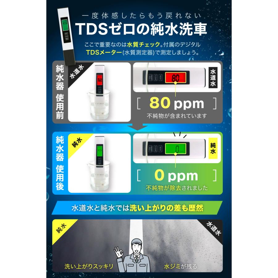 GARACORT ガラコート 純水器 イオン交換樹脂 セット 洗車用 【1年間製品保証】 16Lタンク 本格純水器 洗車 車 バイク 水垢 FRP製耐圧タンク1.0MPa TDSメーター ...