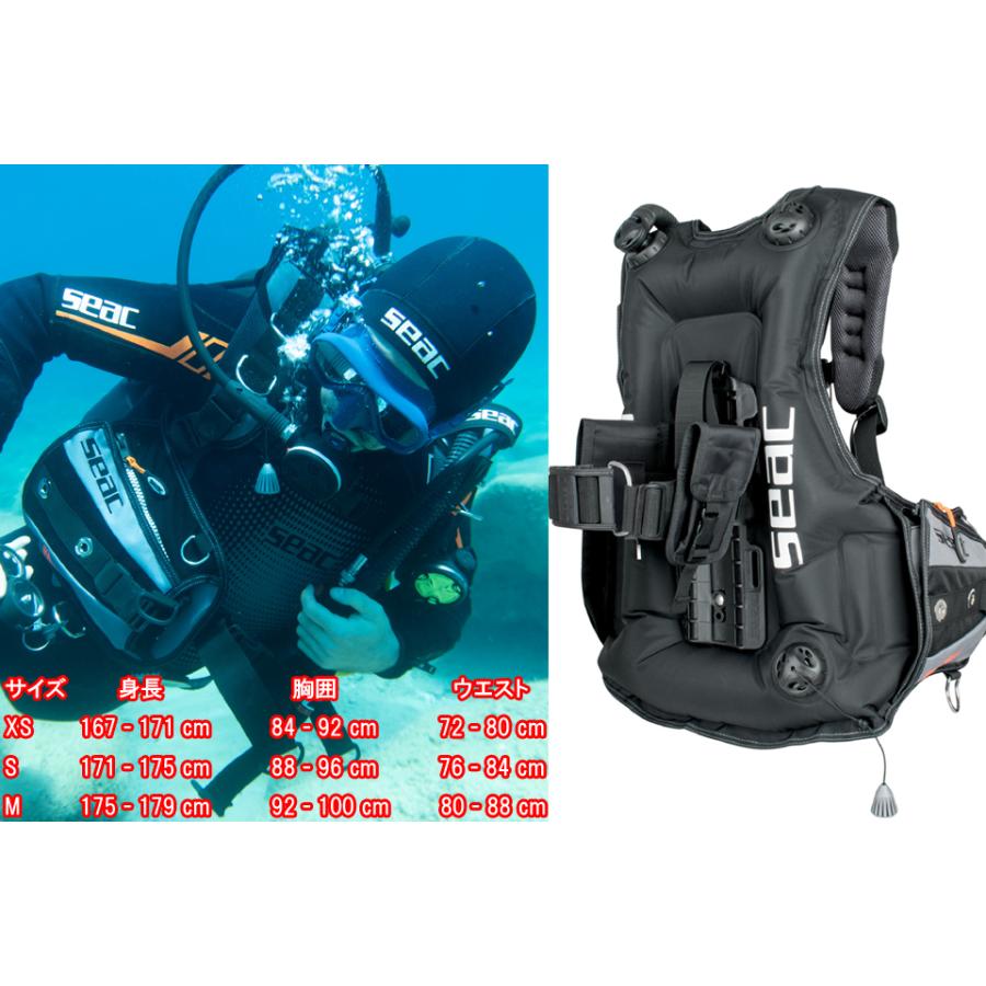 SEAC BCD EQ PRO 42-40 ダイビング BC ショルダー 重器材 スキューバー SCUBA 浮力調整 メンズ レディース ...