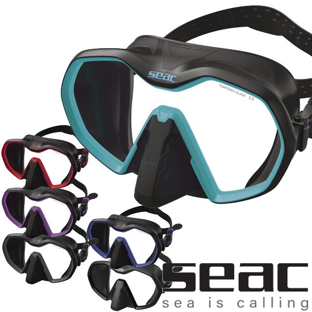 SEAC ICONA 75-69 ダイビング マスク シリコンマスク ゴーグル 水中メガネ フリーダービング スキンダイビング スノーケリング ...