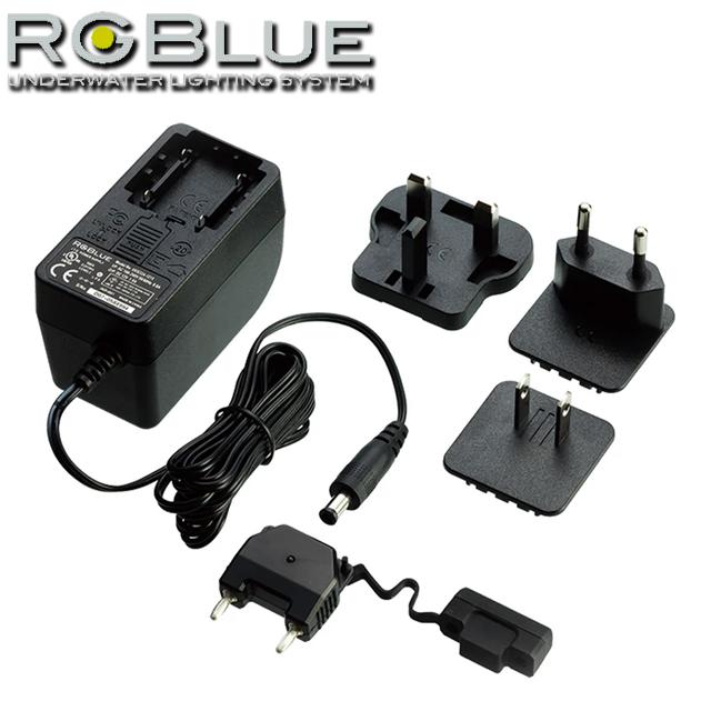 RGBlue ACBP-01 AC Adapter & Recharge Plug Set 水中ライト ダイビング アールジーブルー ACアダプター充電セット バッテリーチャージャー 充電 ...