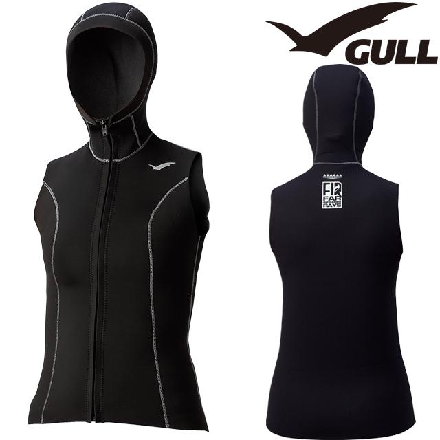 GULL GW-6660B 2mm×3mmFIRフードベスト ウィメンズ ダイビング FIR フードベスト インナー ウェットスーツ ベスト フード 起毛 レディース : VERY ...