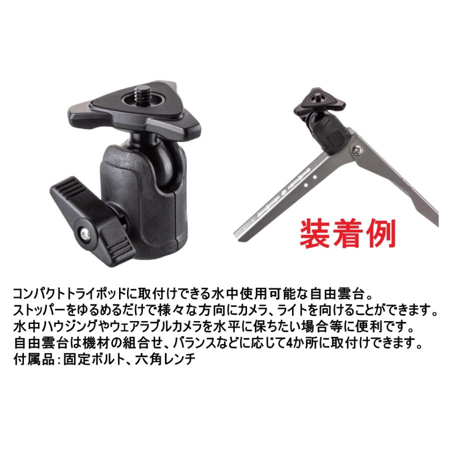 RGBlue Pan Head RGB-PH1 自由雲台 アールジーブルー 水中ライト ダイビング アクセサリー 小型三脚 三脚 グリップ 置きライト ナイトトラップ ライティング ...