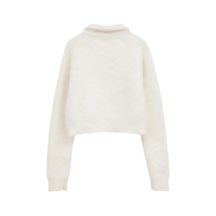 【CLANE｜クラネ】ANGORA SHORT KNIT CARDIGAN アンゴラショートニットカーディガン オレンジ アイボリー ブルー レディース 松本恵奈【19106-2332 ...