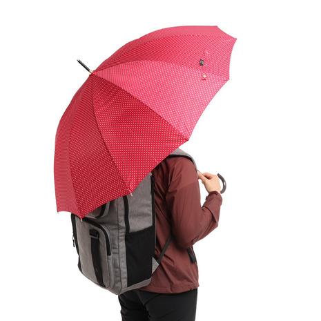 NaturalBasic ナチュラルベーシック（Natural Basic）（レディース）雨傘 ピンドット 長傘 12K ローズ 731-011 赤 55cm : VictoriaGolf ...