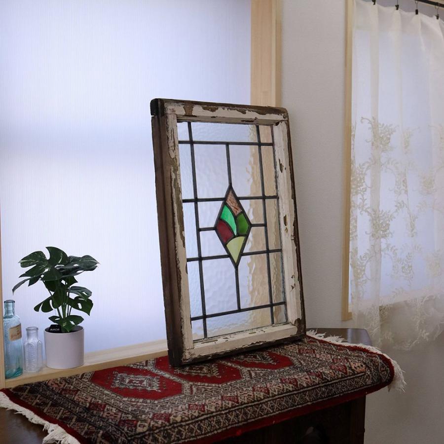 ステンドグラス アンティーク枠 英国 レトロ エレガント クラシック ヨーロッパ 直輸入 USED アンティーク建具 ガラス 1930年代 イギリス KT2-0023 : ビクトリアンクラフト ...
