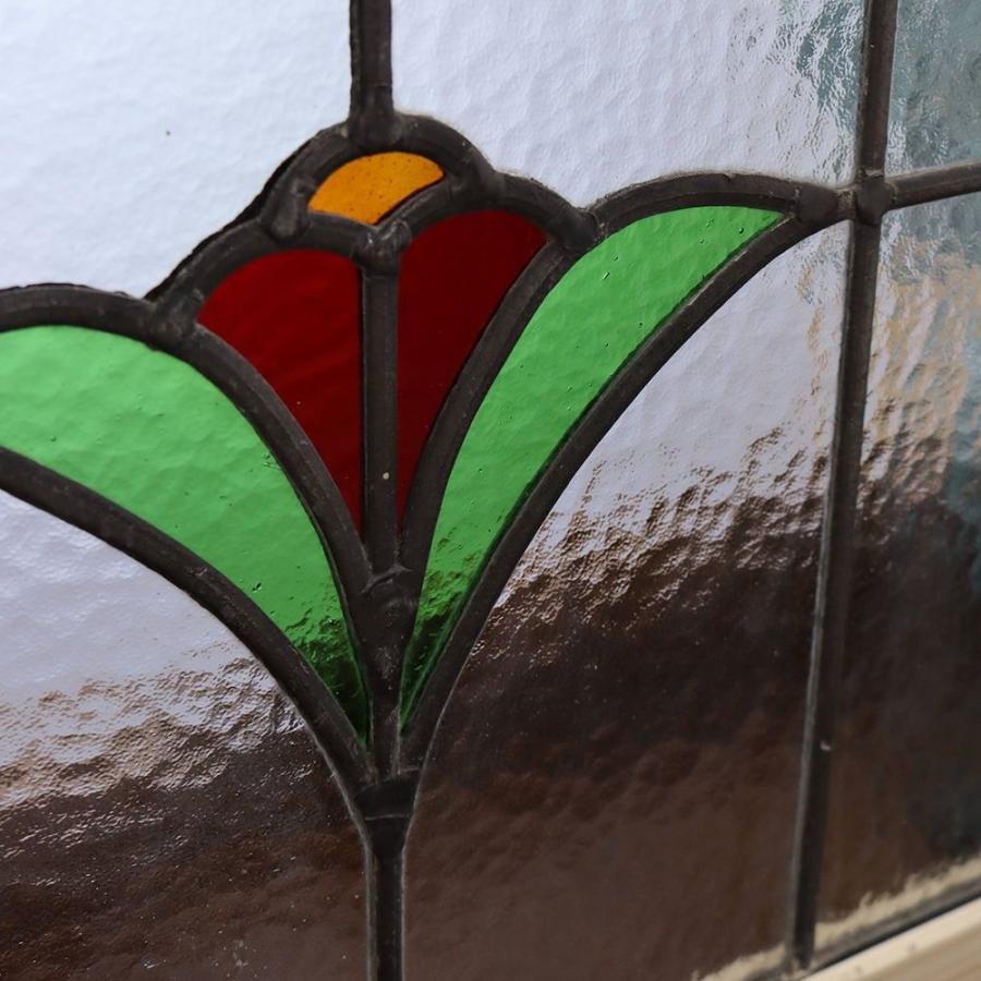 アンティーク ステンドグラス 英国 レトロ エレガント クラシック ヨーロッパ 直輸入 USED アンティーク建具 ガラス 1930年代 イギリス KT2-0039 : ビクトリアンクラフト ...