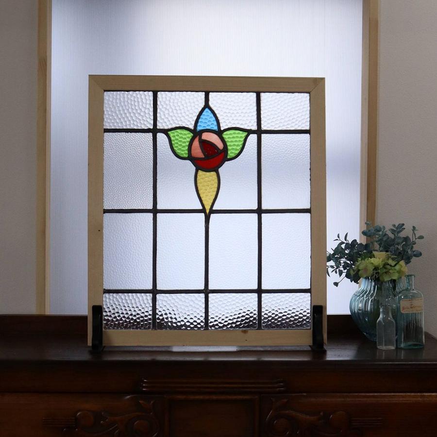 アンティーク ステンドグラス 英国 レトロ エレガント クラシック ヨーロッパ 直輸入 USED アンティーク建具 ガラス 1930年代 イギリス KT2-0045 : ビクトリアンクラフト ...