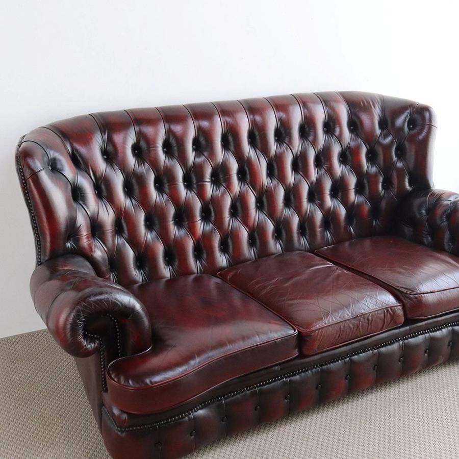 チェスターフィールドソファ 3人掛け 英国 ヴィンテージ 本革材 1980年代 イギリス VC104-350 : vc104-350 : ビクトリアンクラフトYahoo!店 - 通販 ...