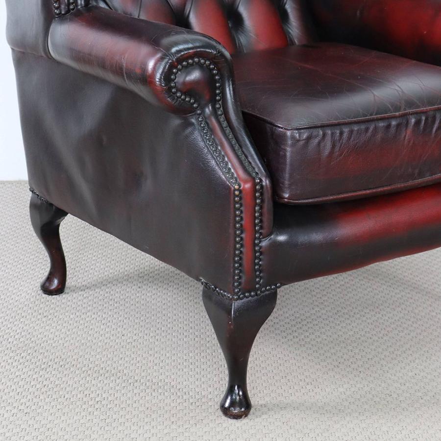 チェスターフィールドソファ1P 英国 ヴィンテージ 本革 1980年代 イギリス VC107-057 : ビクトリアンクラフトYahoo!店 - 通販 - Yahoo!ショッピング