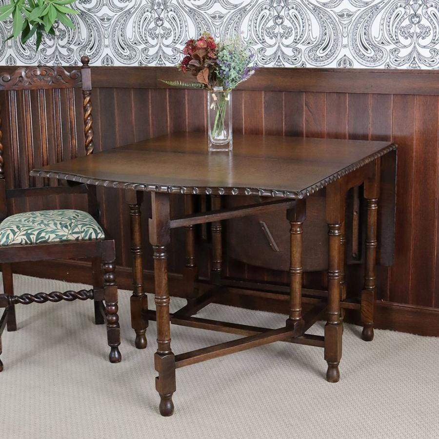 ゲートレッグテーブル 英国 アンティーク オーク材 1930年代 イギリス VC108-141 : vc108-141 : ビクトリアンクラフトYahoo!店 - 通販 - Yahoo!ショッピング