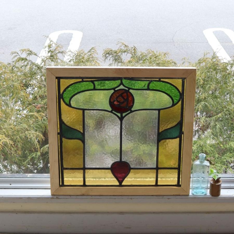 アンティーク ステンドグラス 英国 レトロ エレガント クラシック ヨーロッパ 直輸入 USED アンティーク建具 ガラス 1930年代 イギリス VC108-155001 : vc108 ...