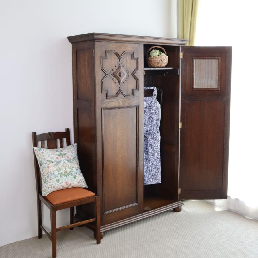 ワードローブ 英国 アンティーク オーク材 1930年代 イギリス VC109-102 : vc109-102 : ビクトリアンクラフトYahoo!店 - 通販 - Yahoo!ショッピング