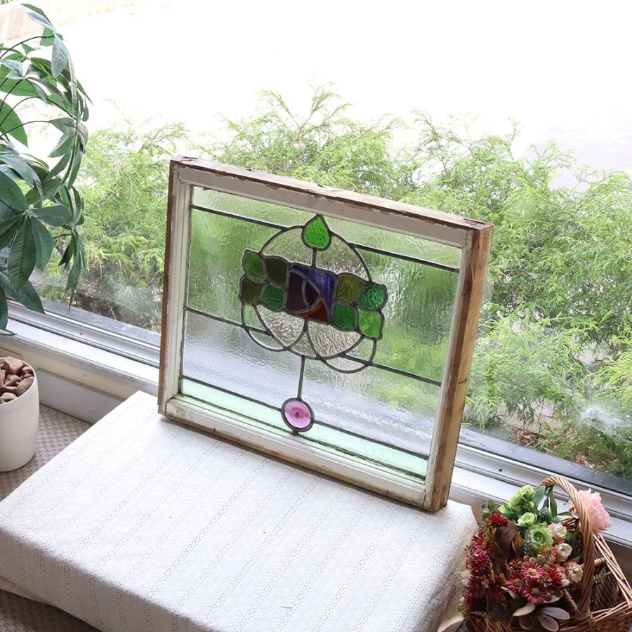 【英国アンティーク】ステンドグラス 英国 レトロ エレガント クラシック 直輸入 USED アンティーク建具 1930年代 イギリス VC109-135004 : ビクトリアンクラフト ...