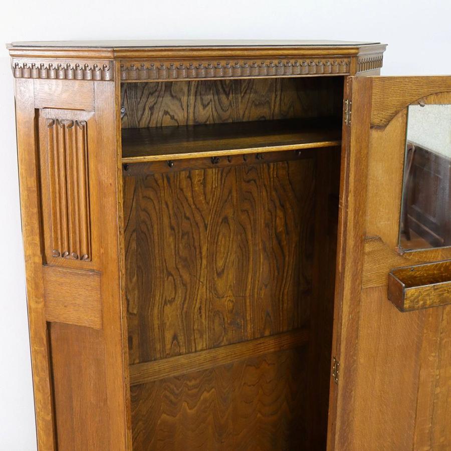 ワードローブ 英国 アンティーク オーク材 1930年代 イギリス VC109-216 : vc109-216 : ビクトリアンクラフトYahoo!店 - 通販 - Yahoo!ショッピング