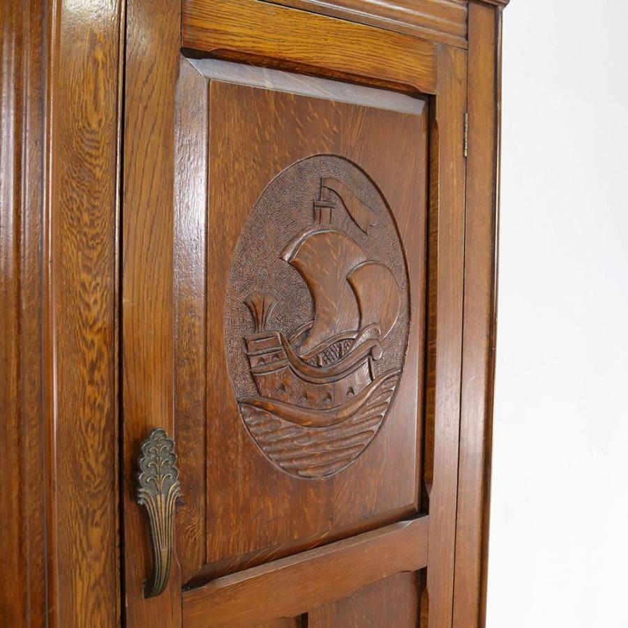 ホールローブ 英国 アンティーク オーク材 1930年代 イギリス VC109-232 : vc109-232 : ビクトリアンクラフトYahoo!店 - 通販 - Yahoo!ショッピング