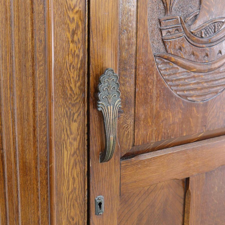 ホールローブ 英国 アンティーク オーク材 1930年代 イギリス VC109-232 : vc109-232 : ビクトリアンクラフトYahoo!店 - 通販 - Yahoo!ショッピング