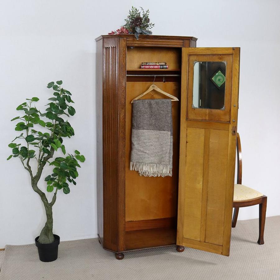 ホールローブ 英国 アンティーク オーク材 1930年代 イギリス VC109-232 : vc109-232 : ビクトリアンクラフトYahoo!店 - 通販 - Yahoo!ショッピング