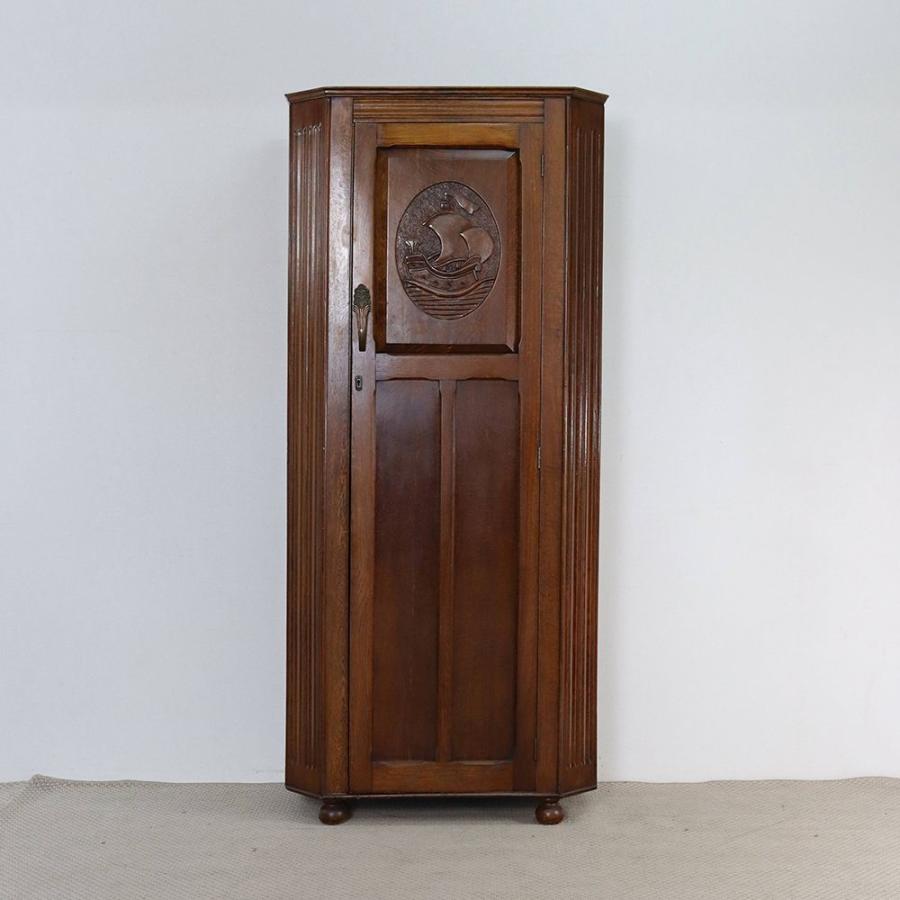 ホールローブ 英国 アンティーク オーク材 1930年代 イギリス VC109-232 : vc109-232 : ビクトリアンクラフトYahoo!店 - 通販 - Yahoo!ショッピング