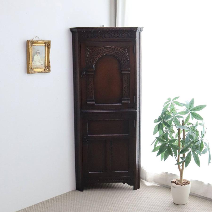 コーナーキャビネット 英国 アンティーク オーク材 1930年代 イギリス VC109-233 : vc109-233 : ビクトリアンクラフトYahoo!店 - 通販 - Yahoo!ショッピング