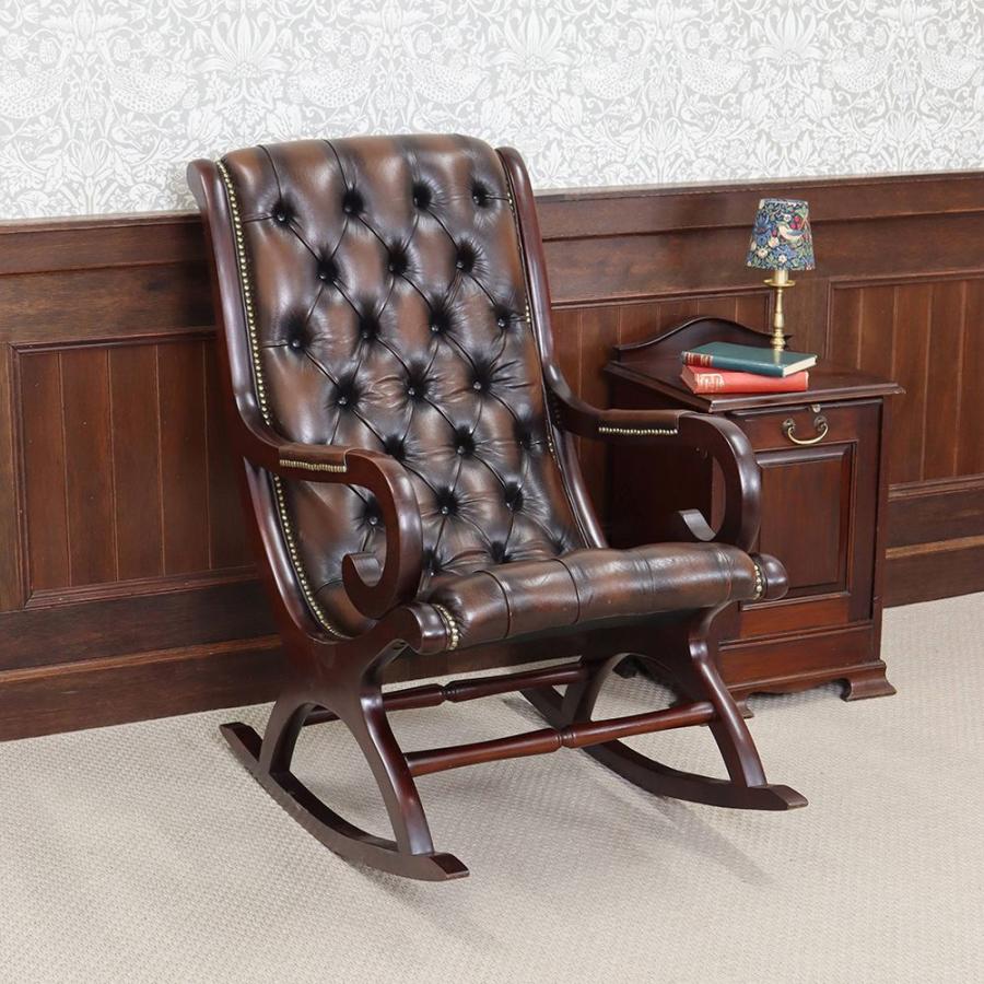 ロッキングチェア 英国 ヴィンテージ 本革・マホガニー材 1980年代 イギリス VC110-018 : vc110-018 : ビクトリアンクラフトYahoo!店 - 通販 - Yahoo ...