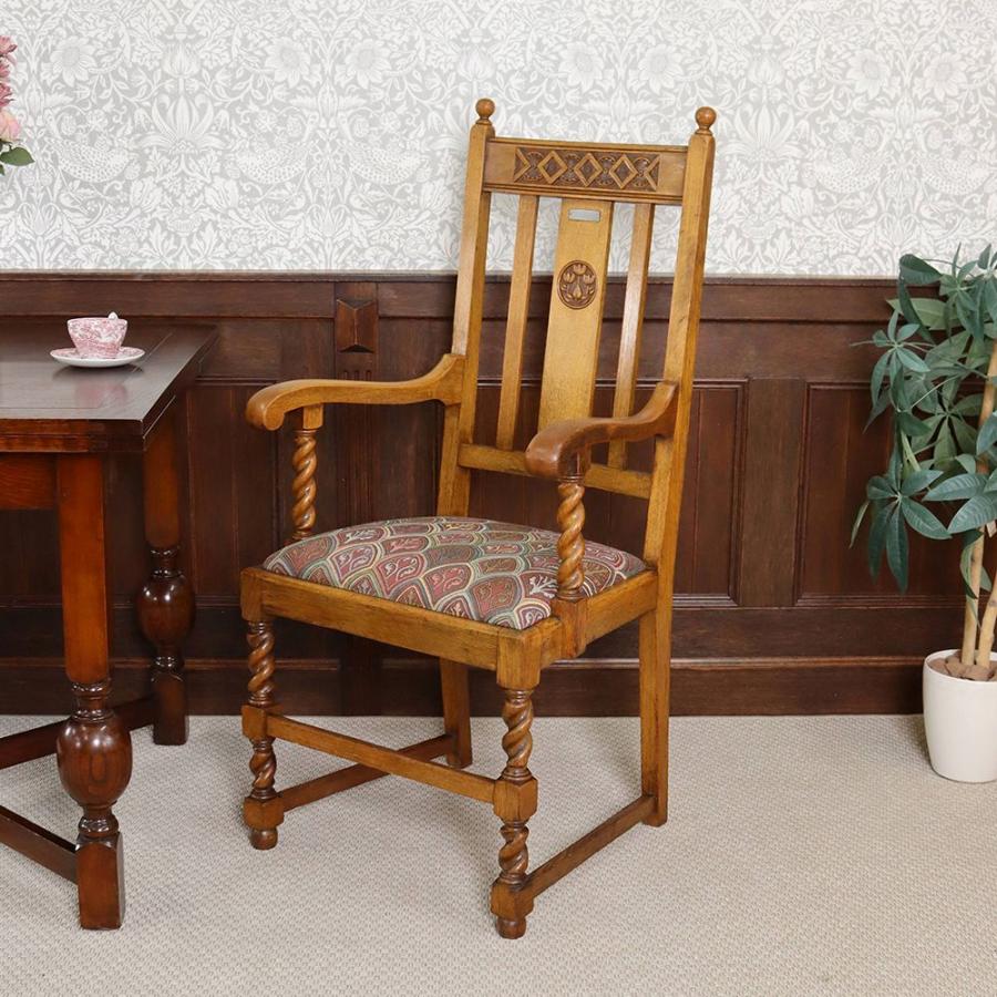 アームチェア 英国 アンティーク オーク材 1924年代 イギリス VC110-213 : vc110-213 : ビクトリアンクラフトYahoo!店 - 通販 - Yahoo!ショッピング