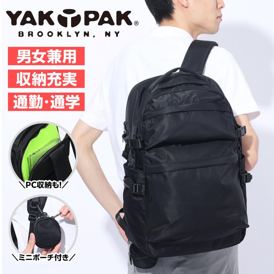 YAKPAK（ヤックパック） ヤックパック（YAK PAK）（メンズ、レディース）2ポケットデイパック YAK24S010001 BLK ビジネスバッグ : VictoriaSurf ...