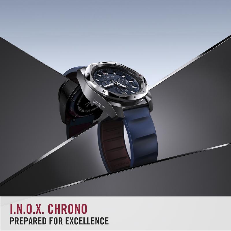 VICTORINOX（ビクトリノックス） オリジナルポーチプレゼント 公式 I.N.O.X. イノックス クロノ カーボン チタン ブラック ...