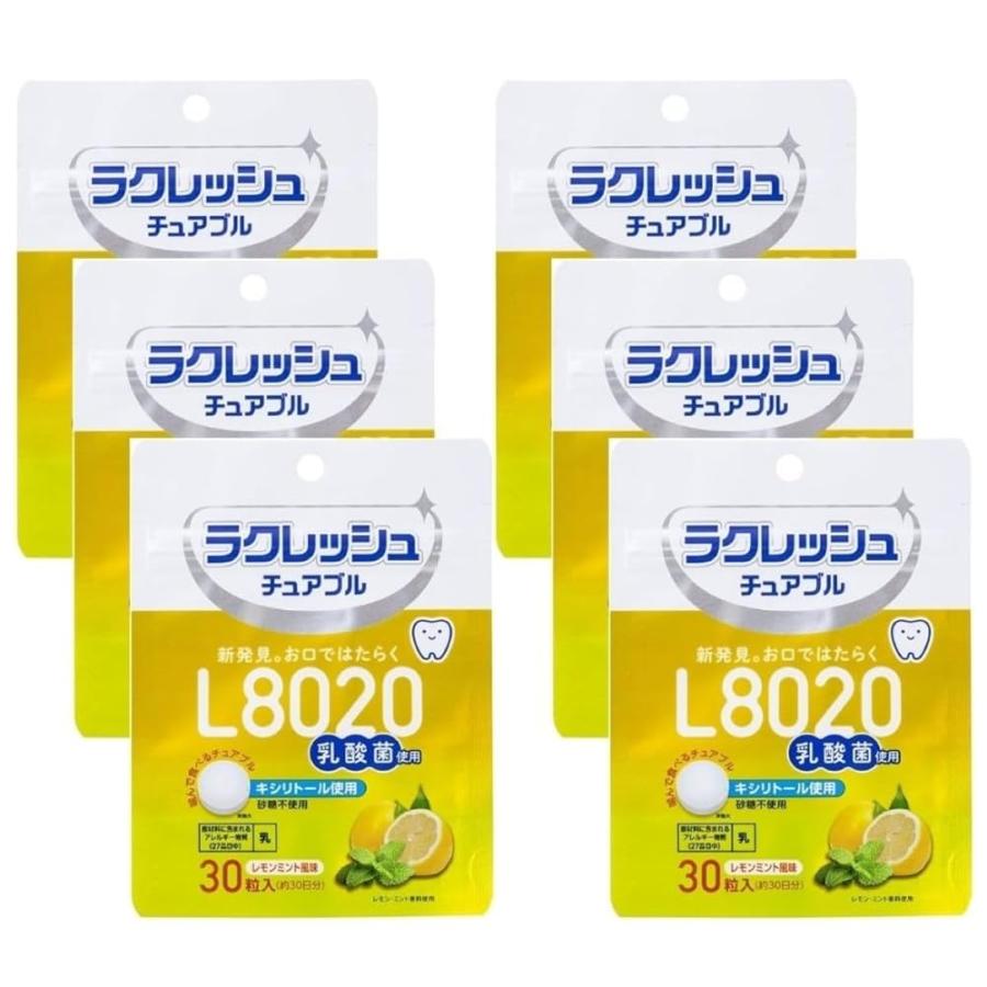 ラクレッシュ チュアブル L8020 乳酸菌 レモンミント風味 30粒入 ×6個セット ジェクス : Victory online - 通販 - Yahoo!ショッピング