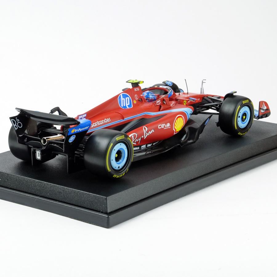Ferrari（フェラーリ） Bburago 1/18スケール SF-24 マイアミGP 2024 #55 C.サインツ ドライバー付 レッド ...
