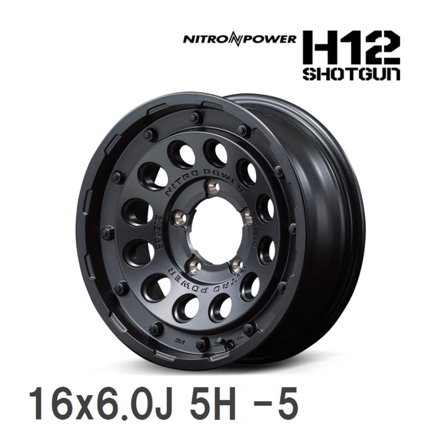 マルカサービス 【MID/マルカサービス】 NITRO POWER H12 SHOTGUN 16x6.0J -5 139 5H バレルブラック アルミホイール 4本セット : ビゴラス ...