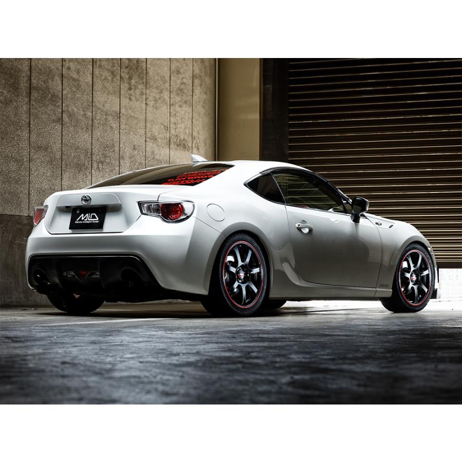 【MID/マルカサービス】 RMP Racing R07 17x7.0J +48 114 5H ブラック/リムレッドライン アルミホイール 4 ...