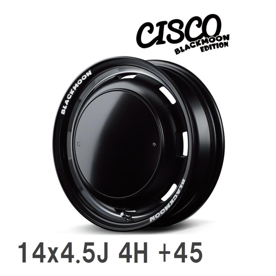 マルカサービス 【MID】 GARCIA CISCO-BLACK MOON EDITION 14x4.5J +45 100 4H セミグロスブラック+リムヴァーレイPOL アルミホイール 4本 ...