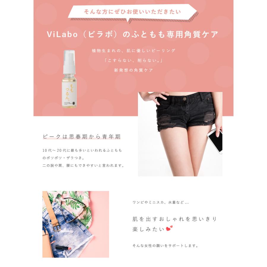 ViLabo 太もも ブツブツ ニキビ ザラザラ｜ももつるん。 30ml ｜ぼつぼつ・にきび・にきび痕 にきび跡 サメ肌 鮫肌 さめ肌 ViLabo公式 : 美肌化粧品ViLabo - 通販 ...